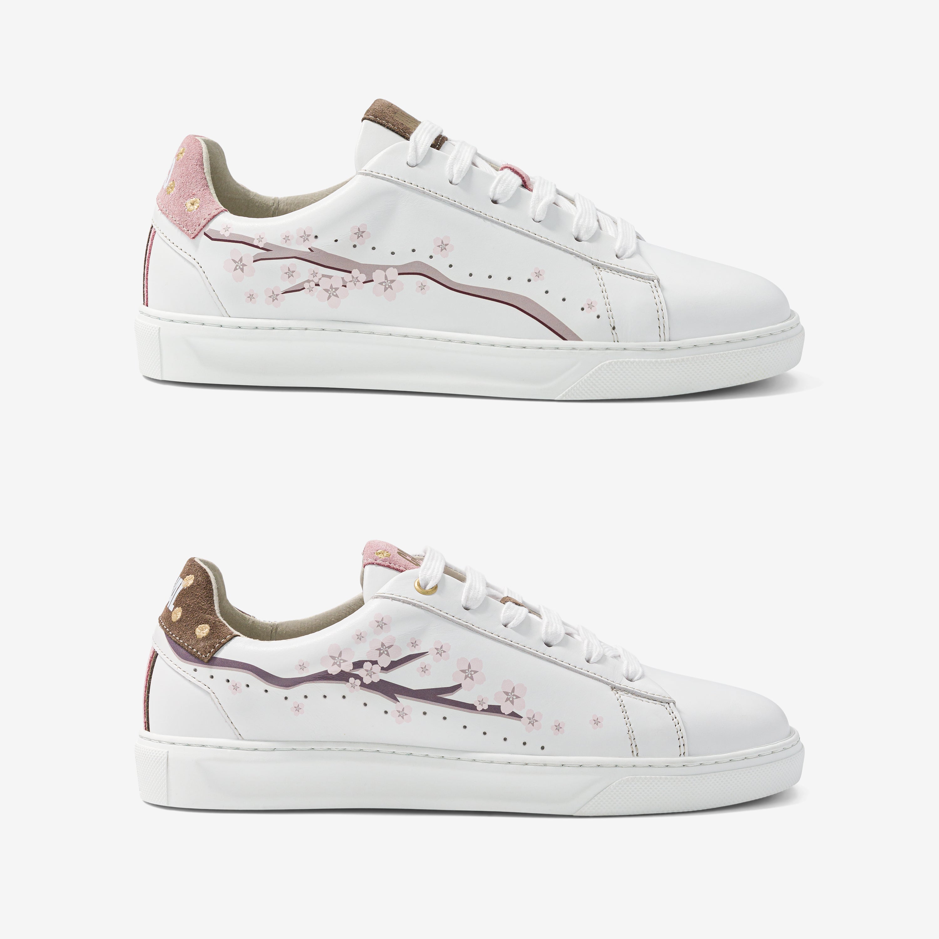 Les Pink Sakura, sneakers asymétriques, éco-responsables et made in ...